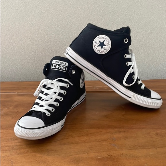 Converse | Shoes | Converse Black And White Hightop Sneakers Size 15 ...